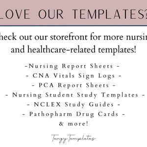 CNA Report Sheet | PCT Report Sheet | Vital Signs Sheet | Nursing ...