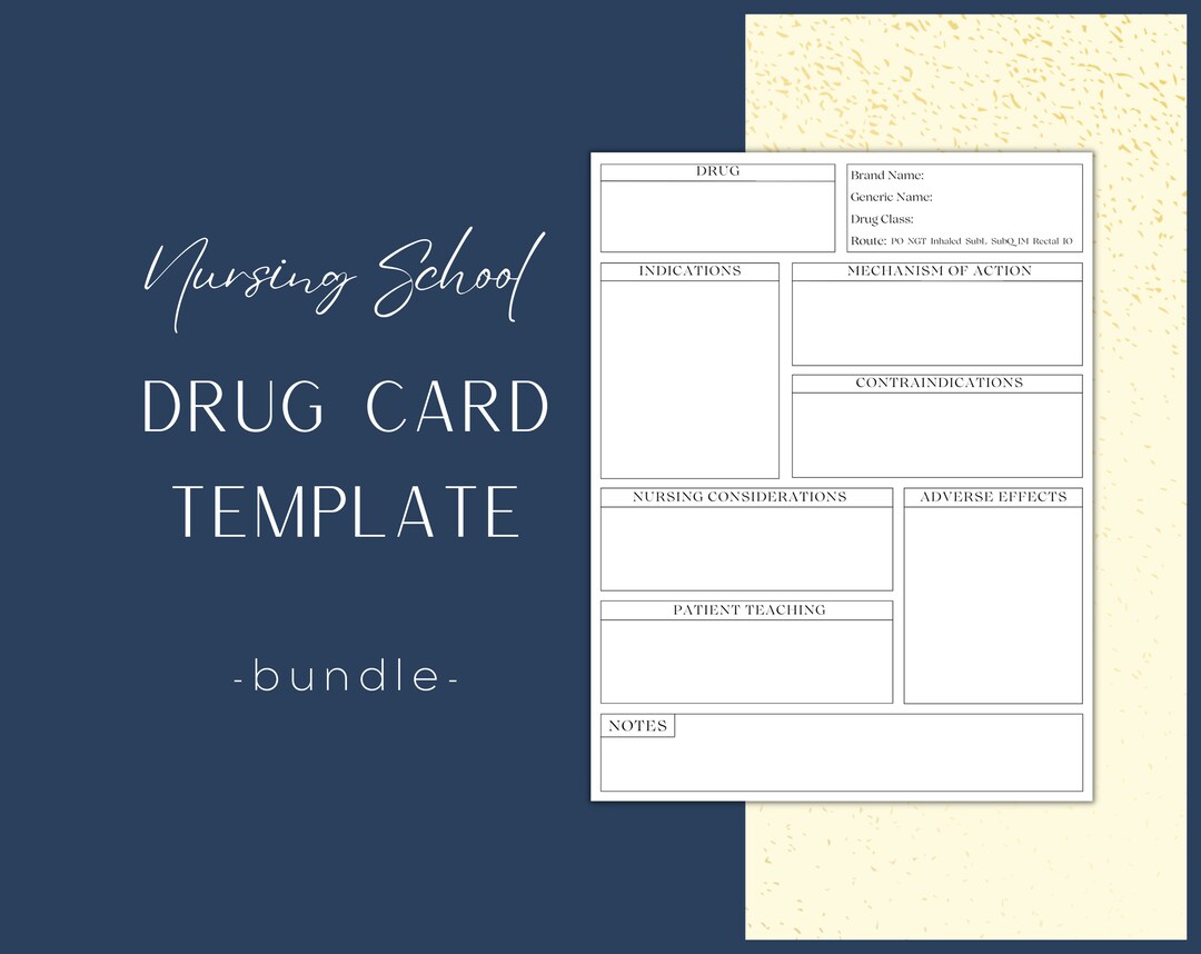 Nursing Drug Card Template Nursing Notes Pharmacology Notes Nursing ...