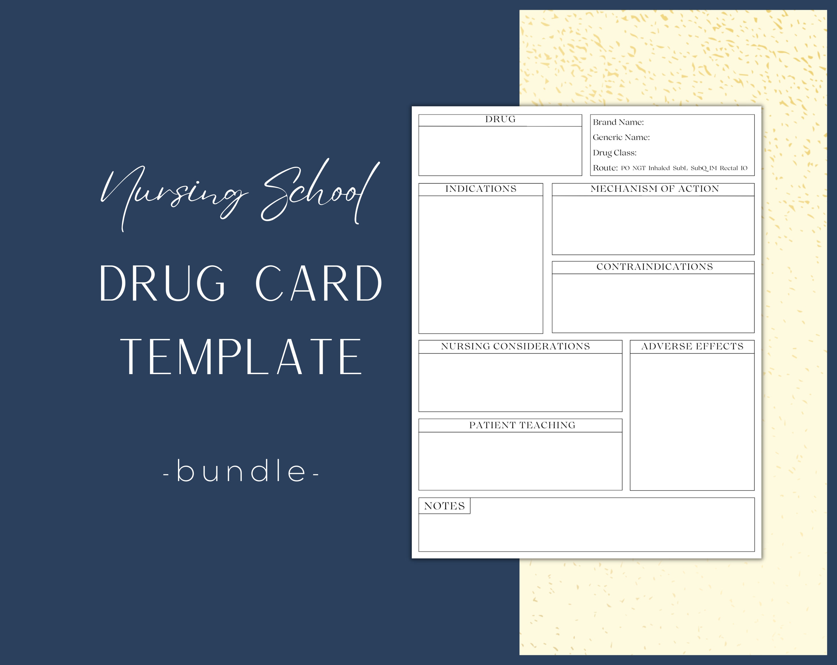 Nursing Drug Card Template Nursing Notes Pharmacology Notes Nursing ...
