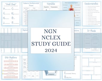 NCLEX Study Guide: Nursing Notes & Concept Maps (digital Product) - Etsy
