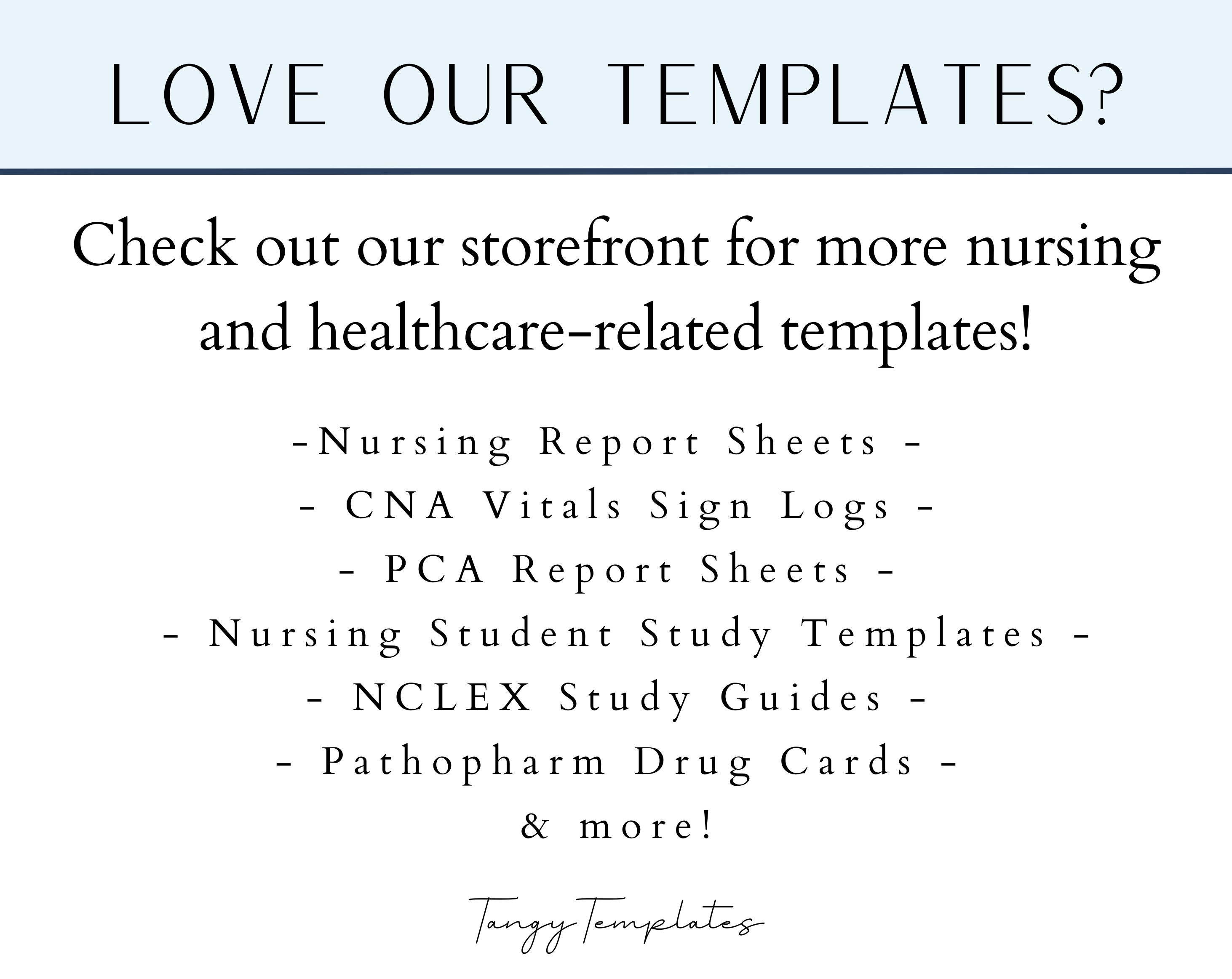 Nurse Hourly Planner | Nurse Shift Organizer | 12 Hour Shift Report ...