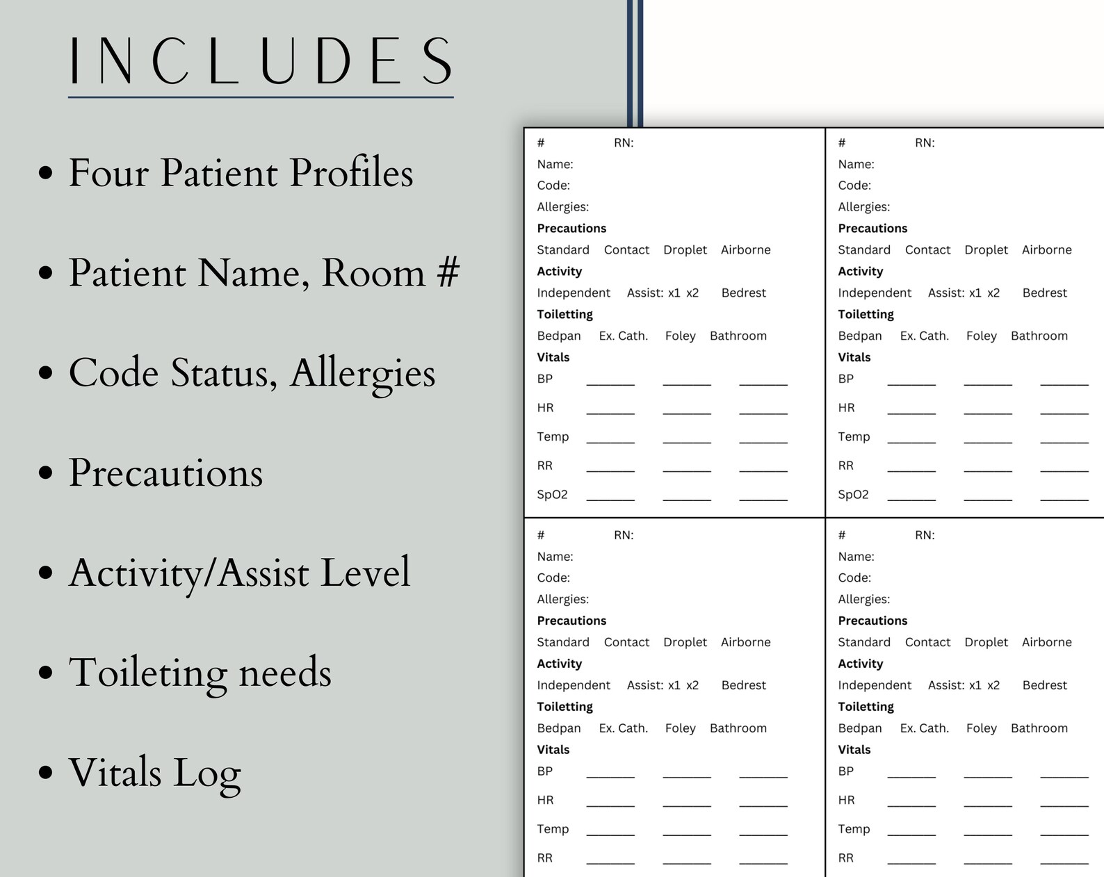 CNA Report Sheet | PCT Report Sheet | Nursing Assistant Report | Vital ...