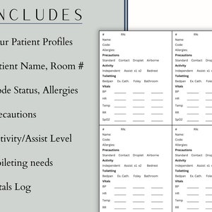 CNA Report Sheet | PCT Report Sheet | Nursing Assistant Report | Vital ...