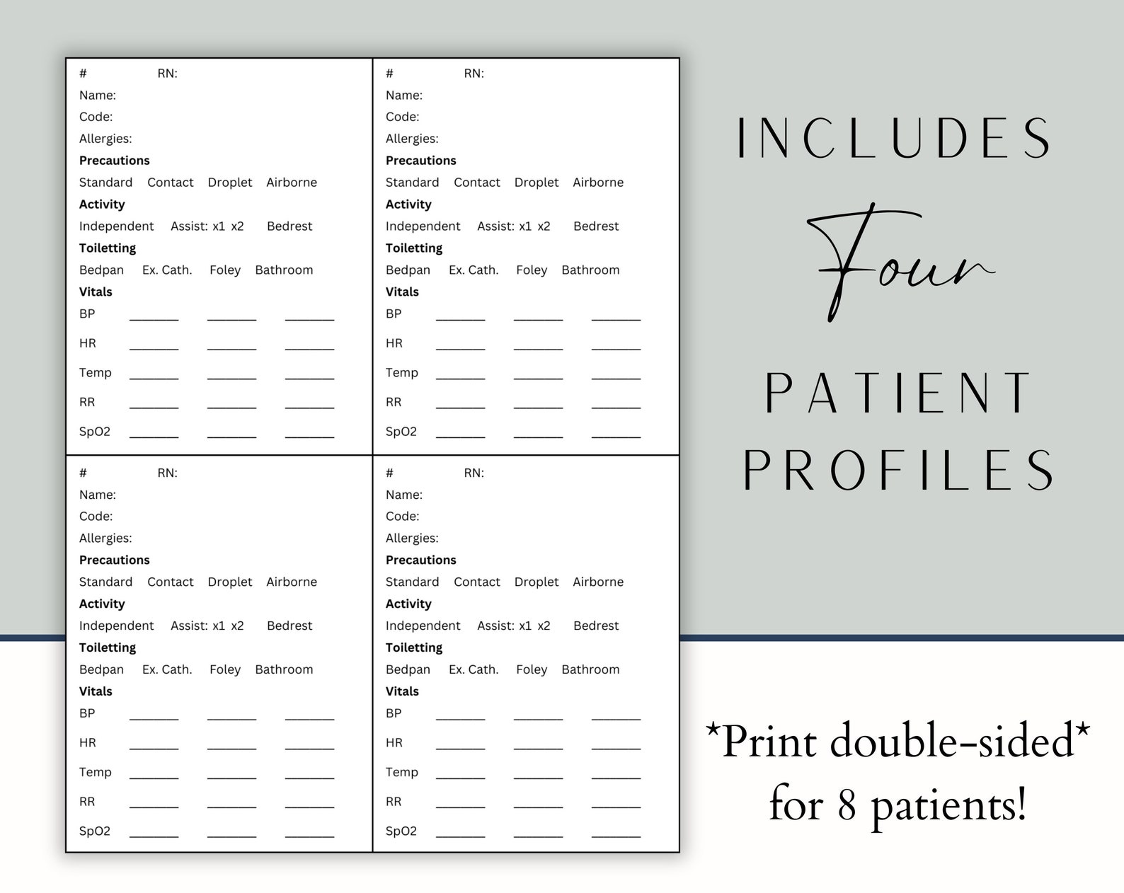 CNA Report Sheet | PCT Report Sheet | Nursing Assistant Report | Vital ...