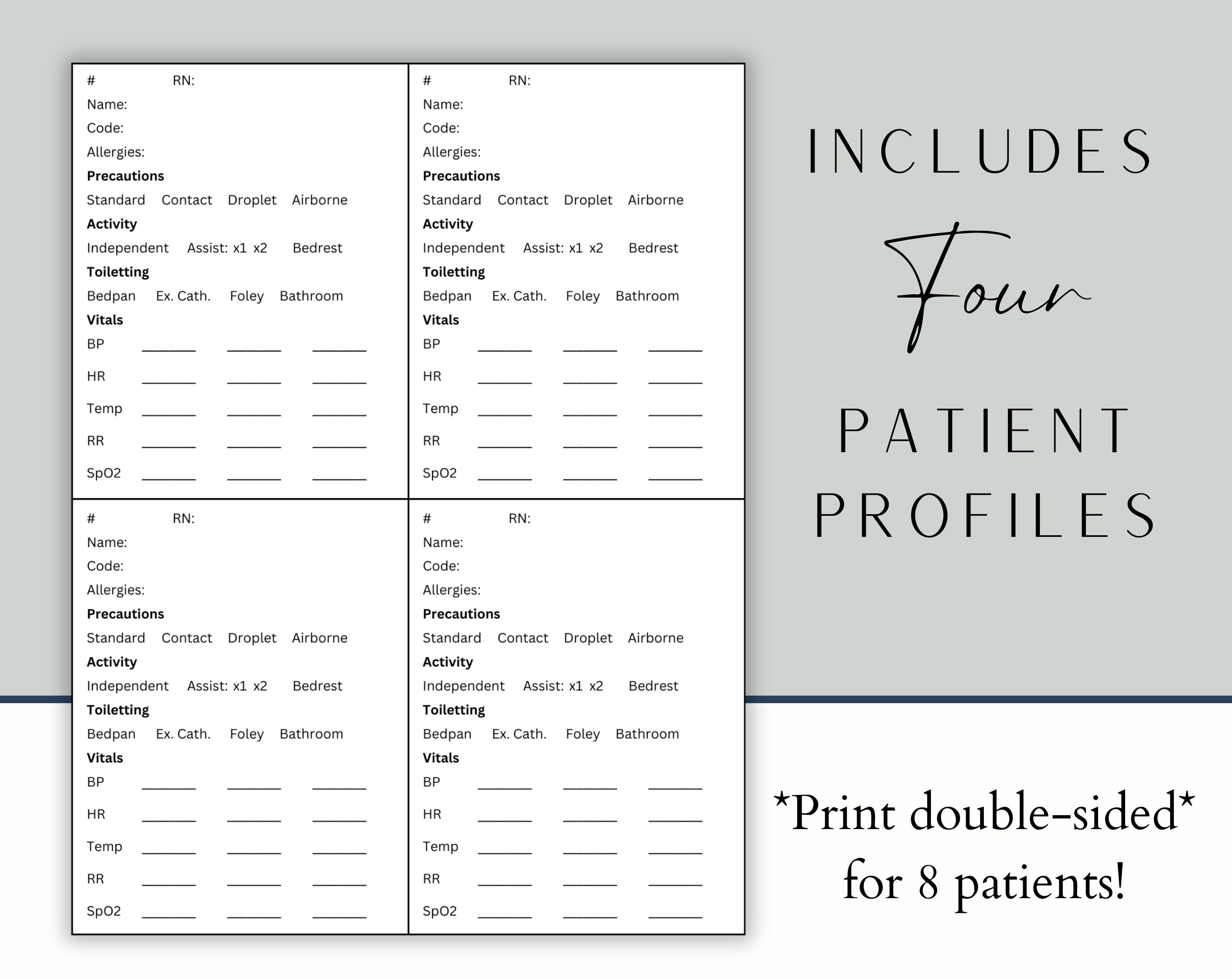 CNA Report Sheet | PCT Report Sheet | Nursing Assistant Report | Vital ...