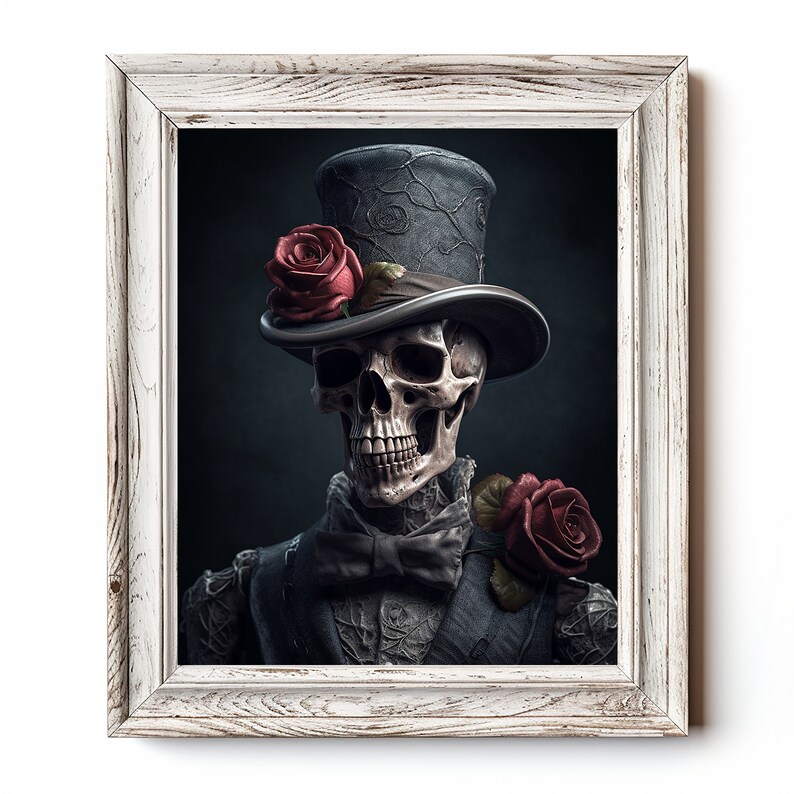 Skull & Top Hat | Printable Digital Download, 5 Ratios, 5 Downloads - Etsy