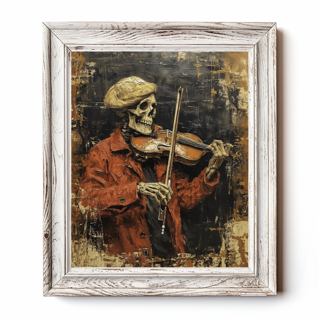 Skeleton Fiddle | Printable Digital Downloads, 5 Ratios, 5 Files - Etsy