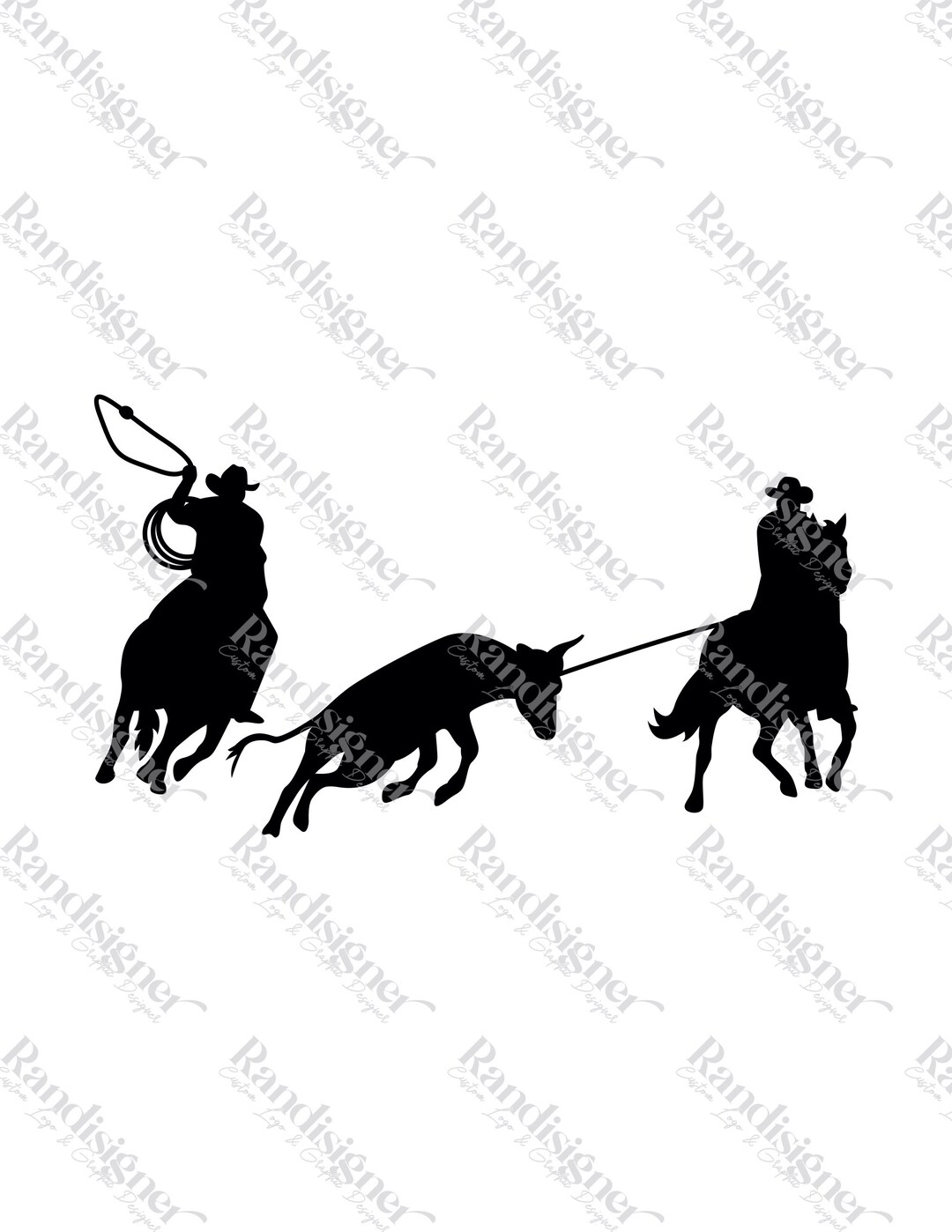 Team Roper Silhouette PNG SVG - Etsy