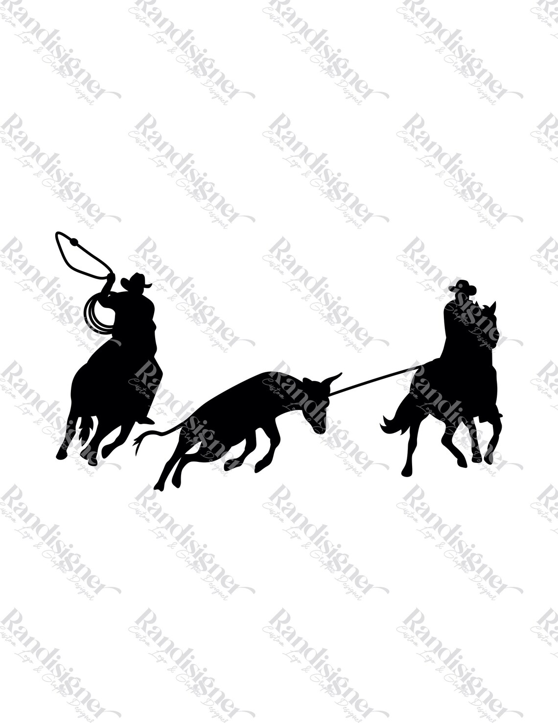 Team Roper Silhouette PNG SVG - Etsy
