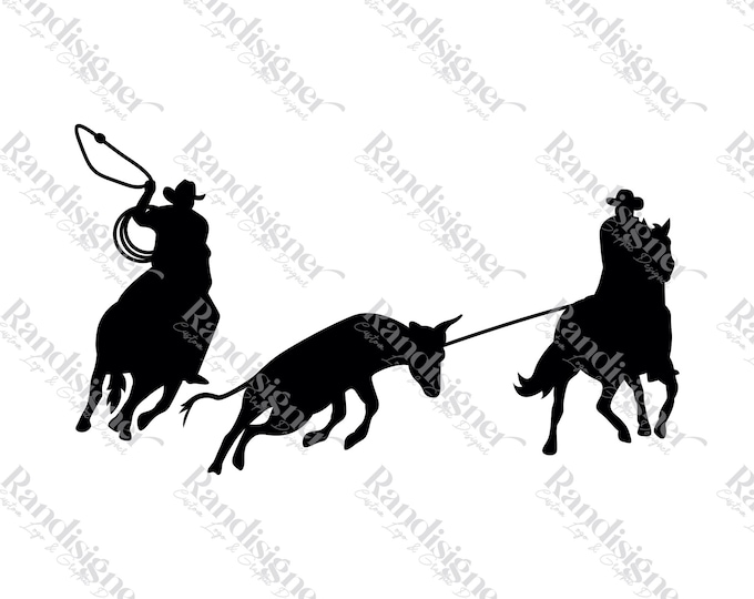 Team Roper Silhouette PNG SVG - Etsy