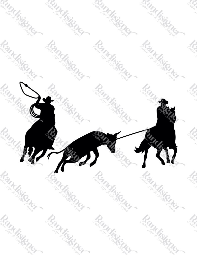 Team Roper Silhouette PNG SVG - Etsy