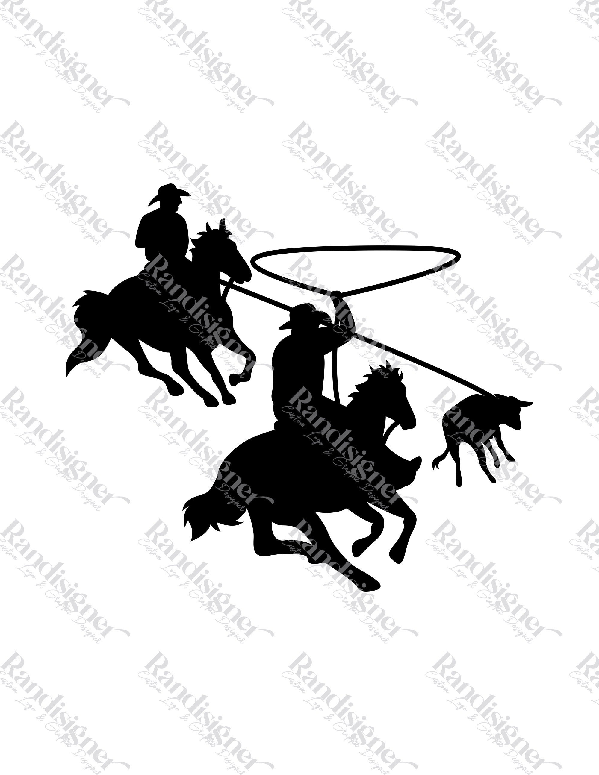 Team Roper Silhouette PNG SVG - Etsy