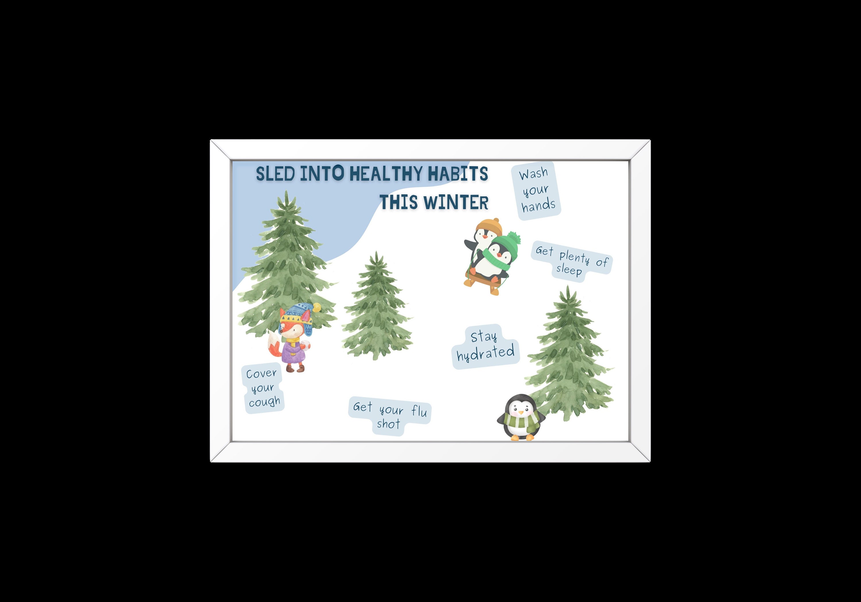 Winter Healthy Habits Poster - Etsy