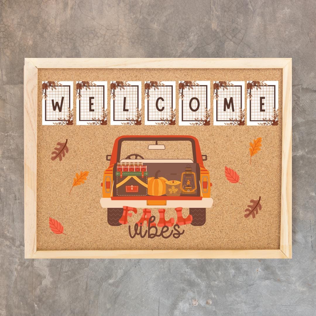 Fall Bulletin Board Letters, Printable, PDF - Etsy