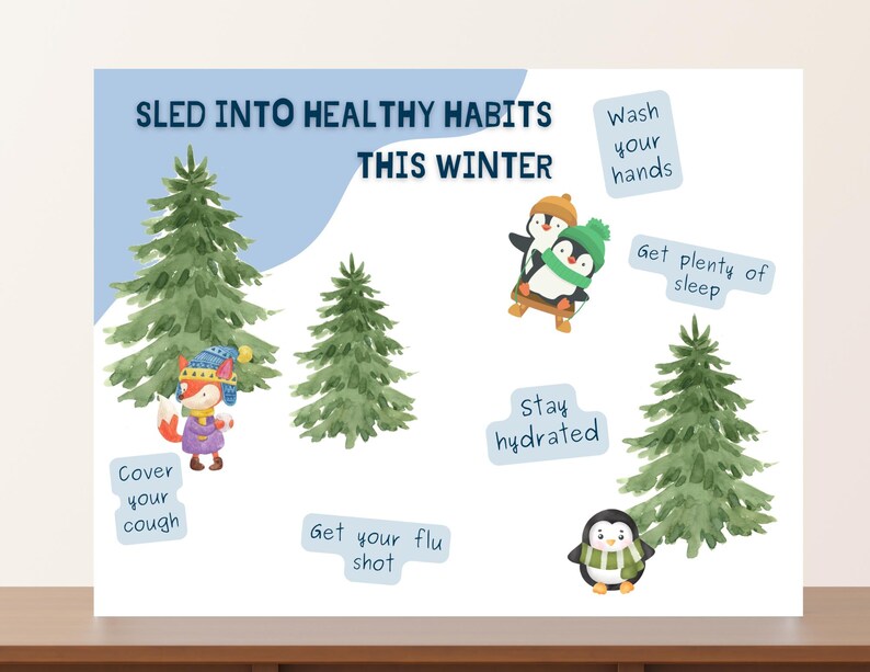 Winter Healthy Habits Poster - Etsy