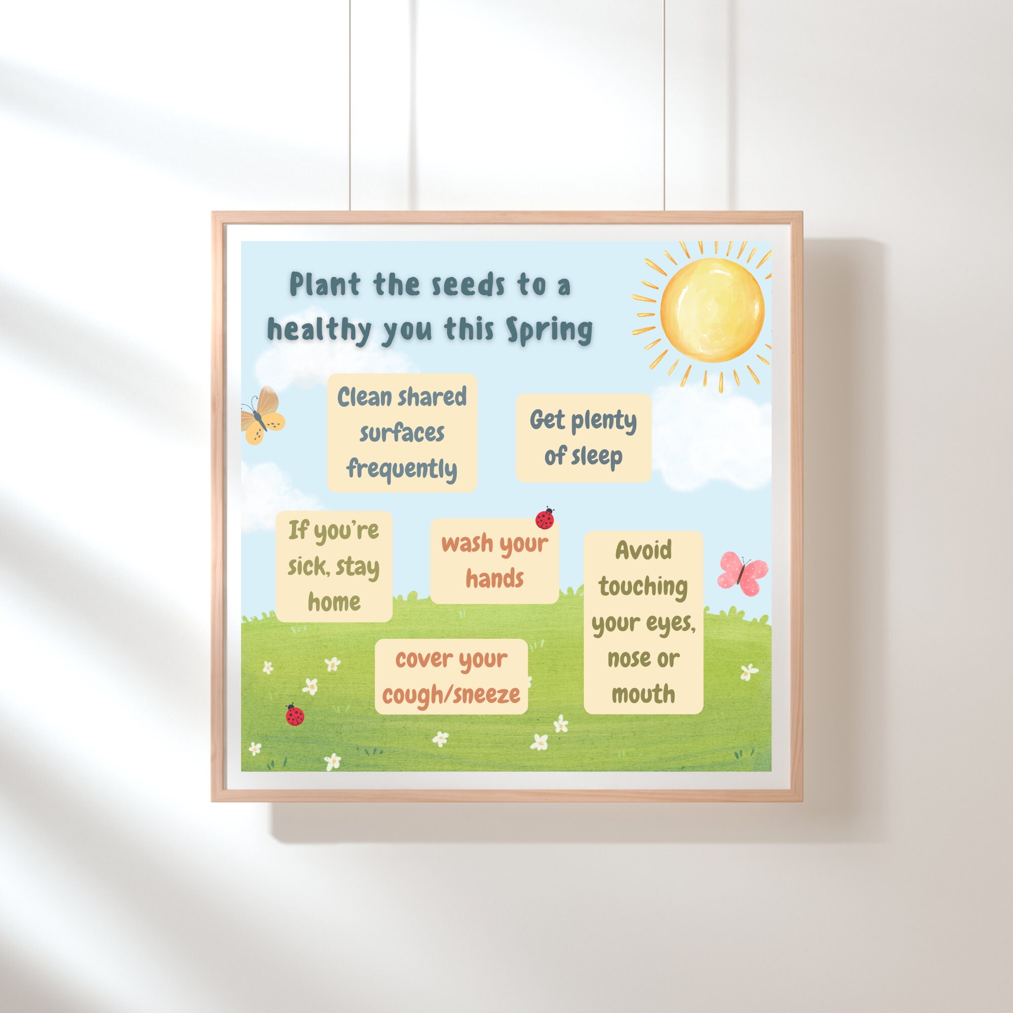Spring Healthy Habits Poster - Etsy