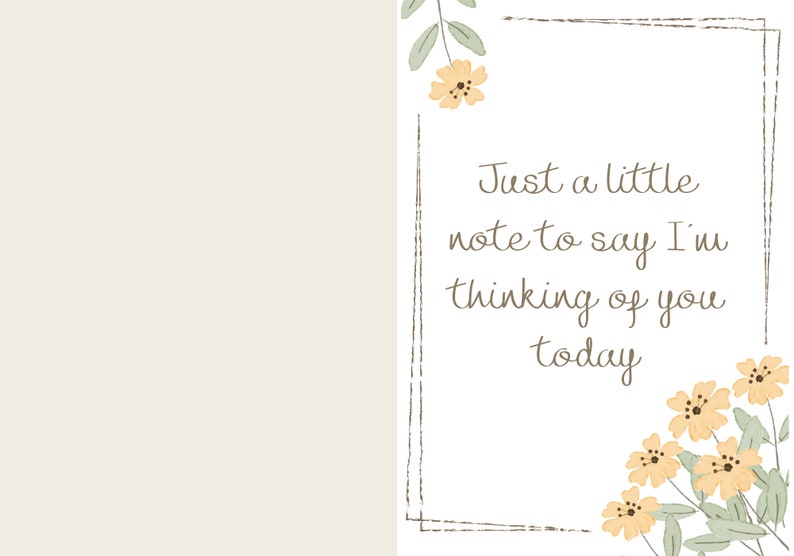 Digital Thinking of You Card, Printable PNG, PDF - Etsy
