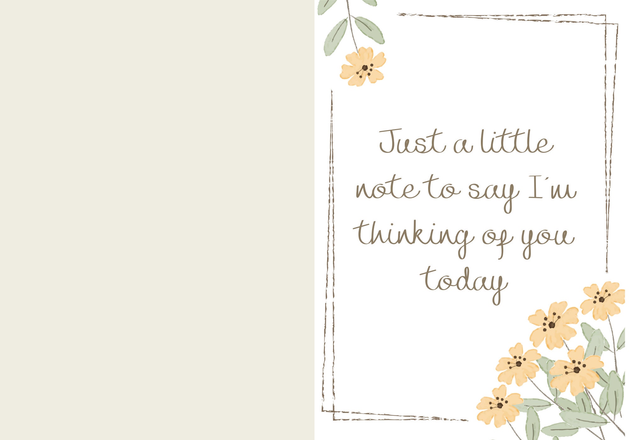 Digital Thinking of You Card, Printable PNG, PDF - Etsy
