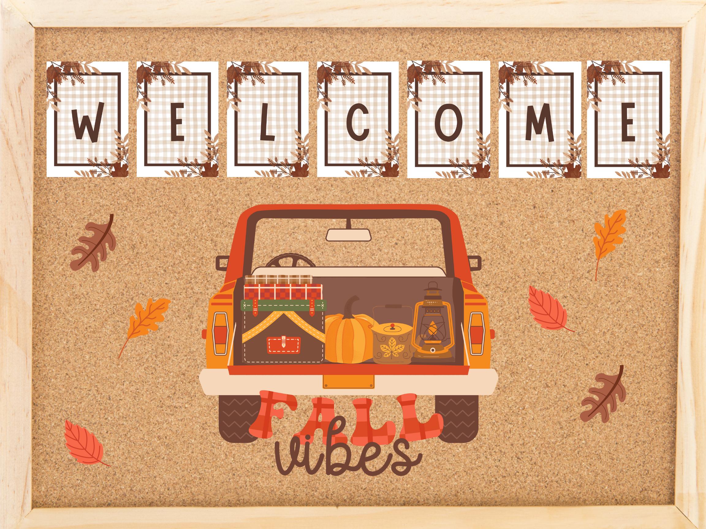 Fall Bulletin Board Letters, Printable, PDF - Etsy