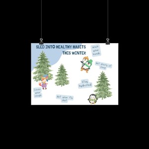 Winter Healthy Habits Poster - Etsy