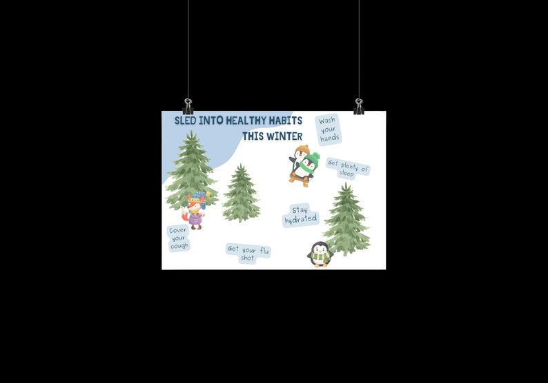 Winter Healthy Habits Poster - Etsy
