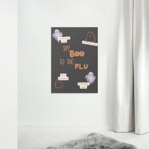 Cute "say Boo to the Flu" Classroom Poster; Printable; Digital Download ...