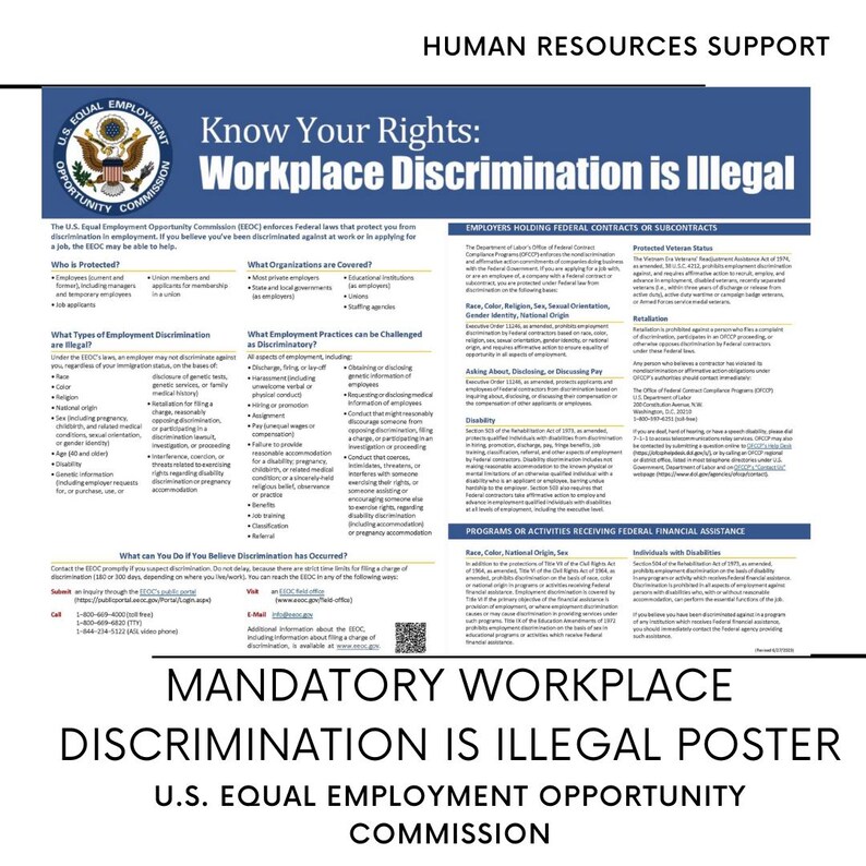 2025 Federal Labor Law Poster | Electronic Labor Law Poster for Remote ...