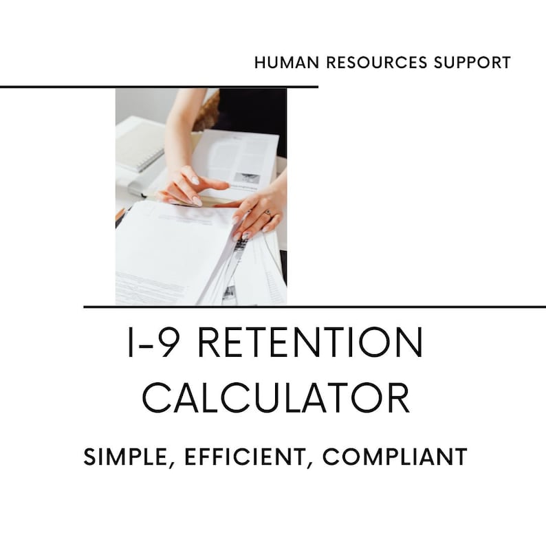 I-9 Retention Calculator Excel Worksheet | HR Compliance - Etsy