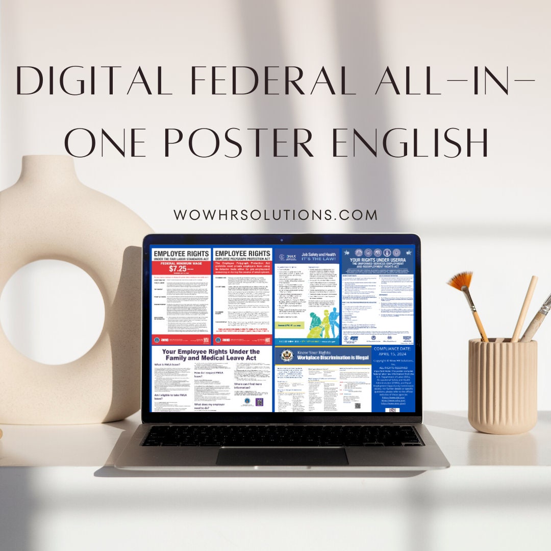 2025 Federal Labor Law Poster | Electronic Labor Law Poster for Remote ...