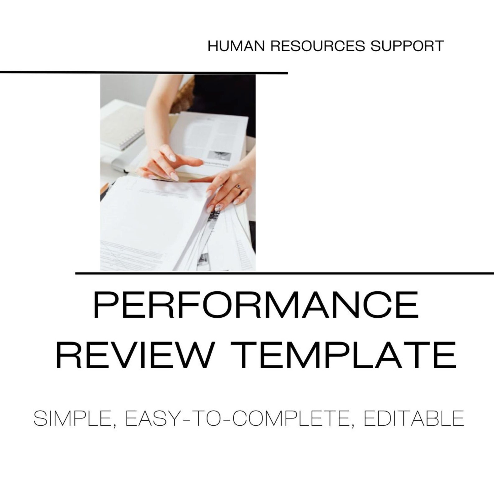 Performance Review Template, Employee Evaluation Form, Work Performance ...