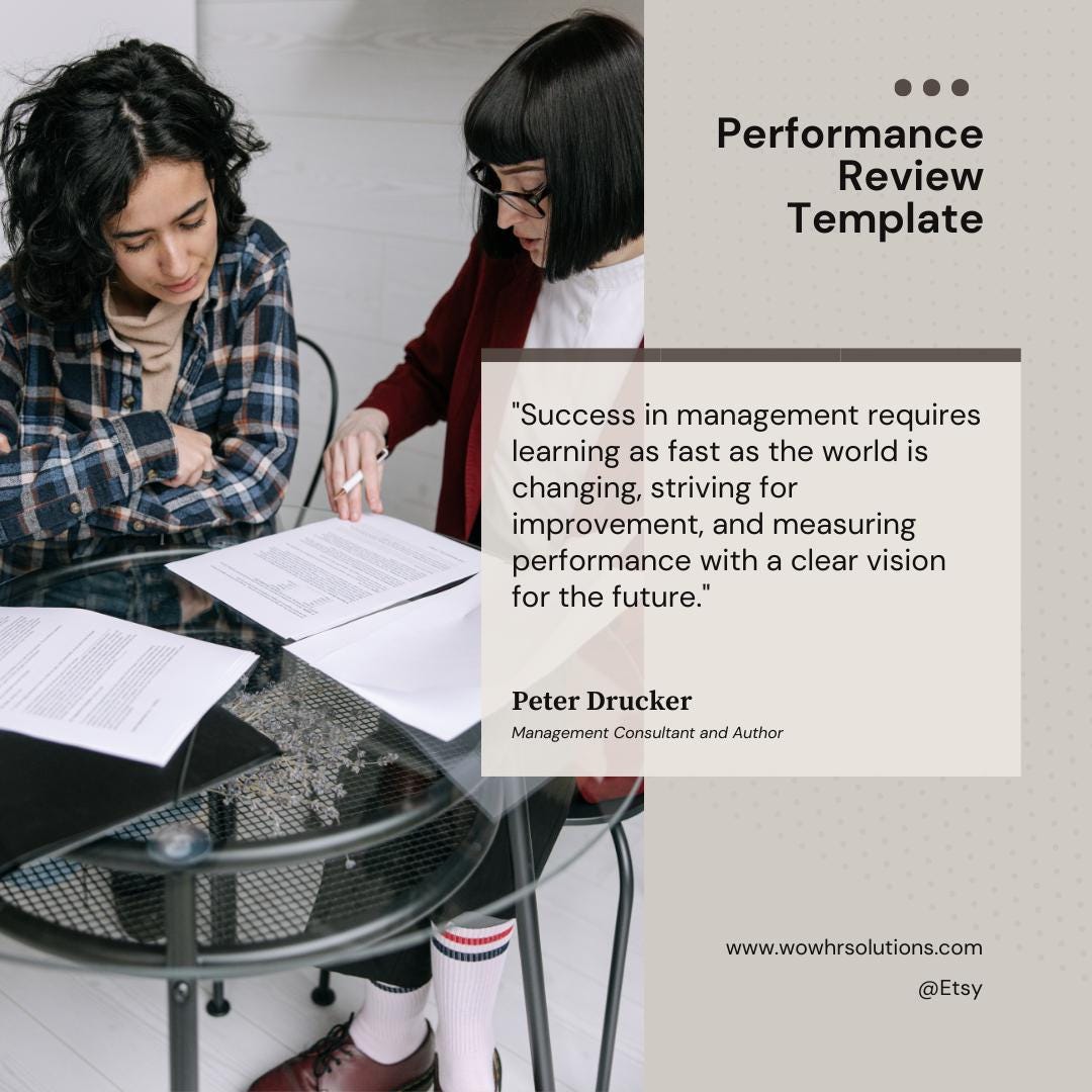 Performance Review Template, Employee Evaluation Form, Work Performance ...