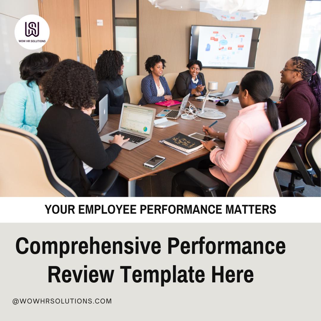 Performance Review Template, Customizable Employee Evaluation Form - Etsy