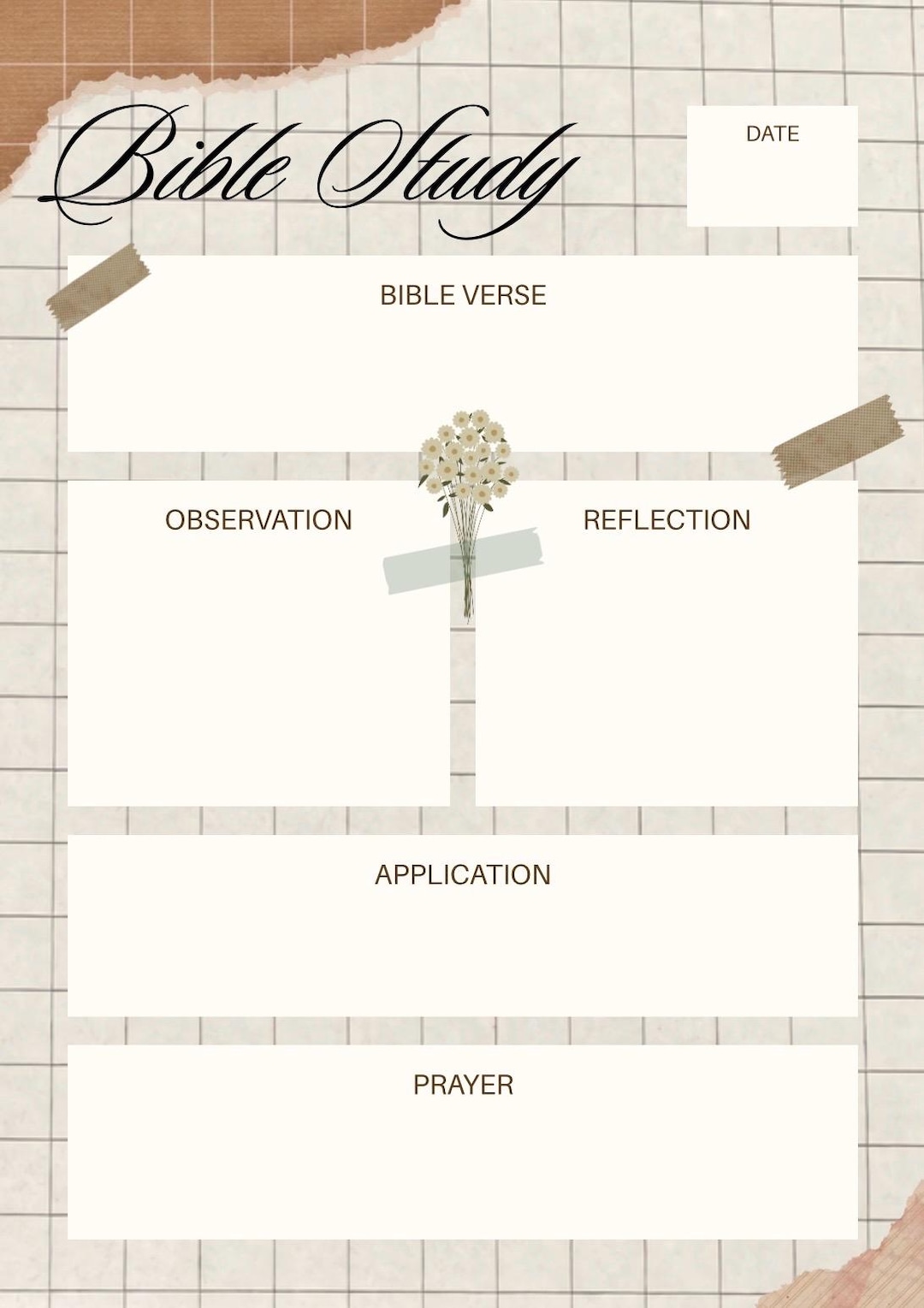 Neutral Bible Study Journal | Scripture Reflection, Prayer, Application ...
