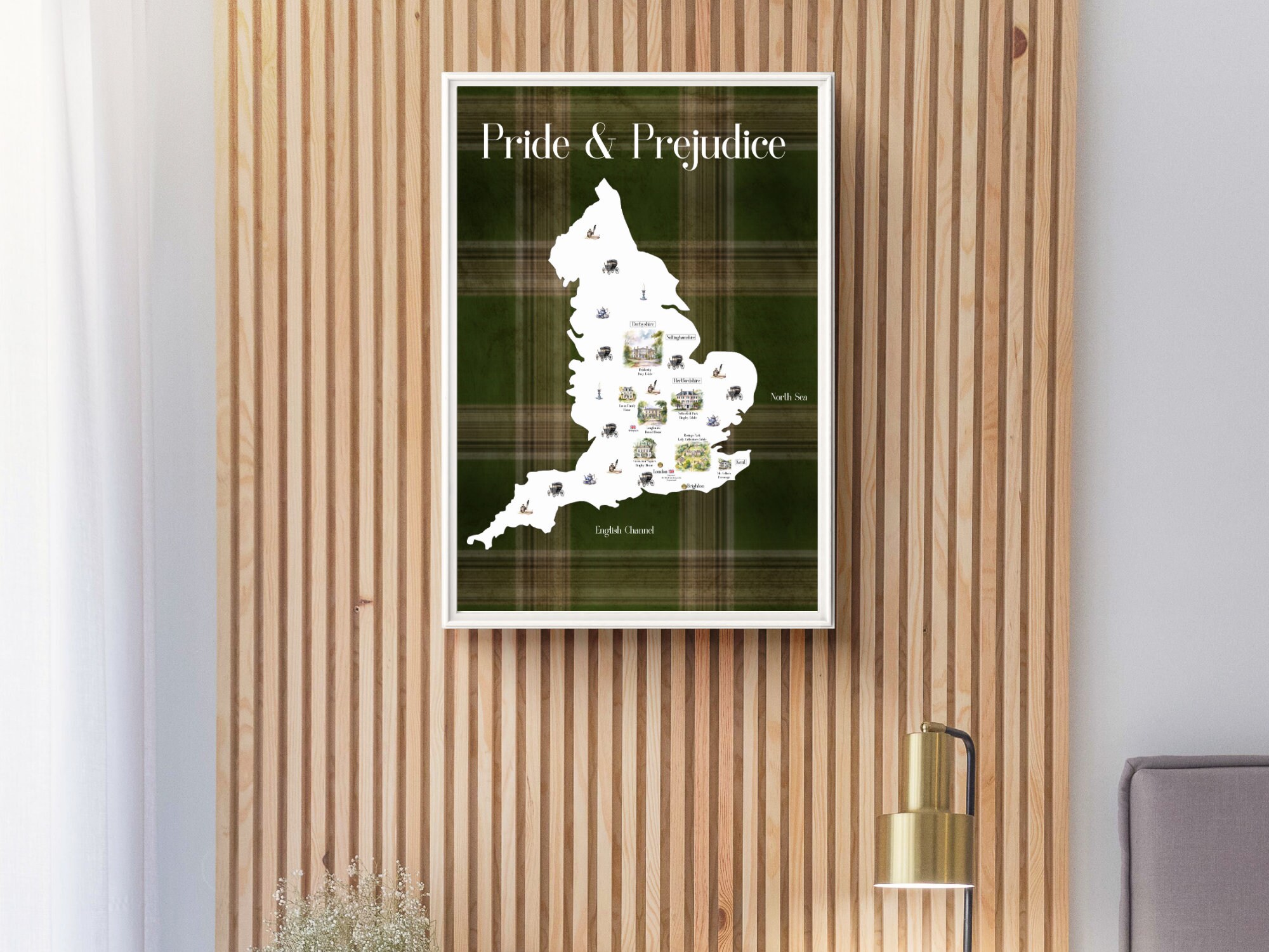 Pride and Prejudice Locations Map Poster 5 Sizes - Etsy