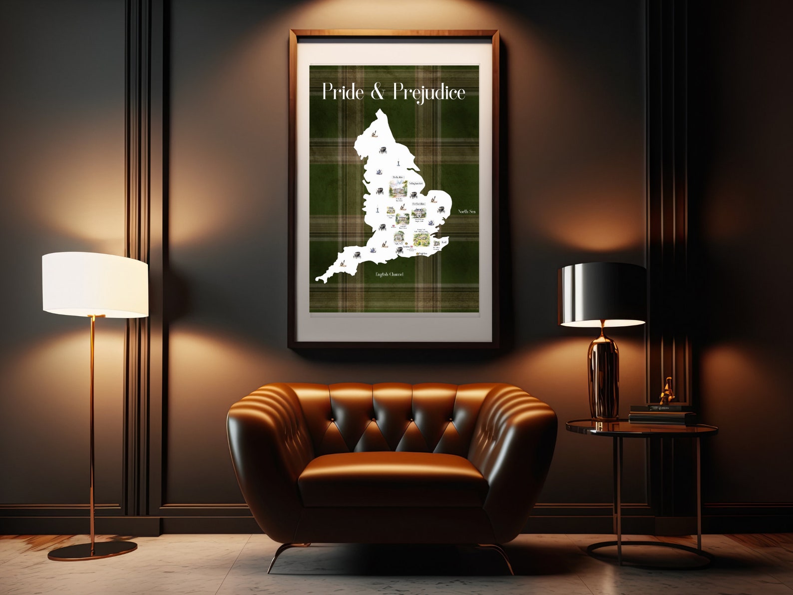 Pride and Prejudice Locations Map Poster 5 Sizes - Etsy