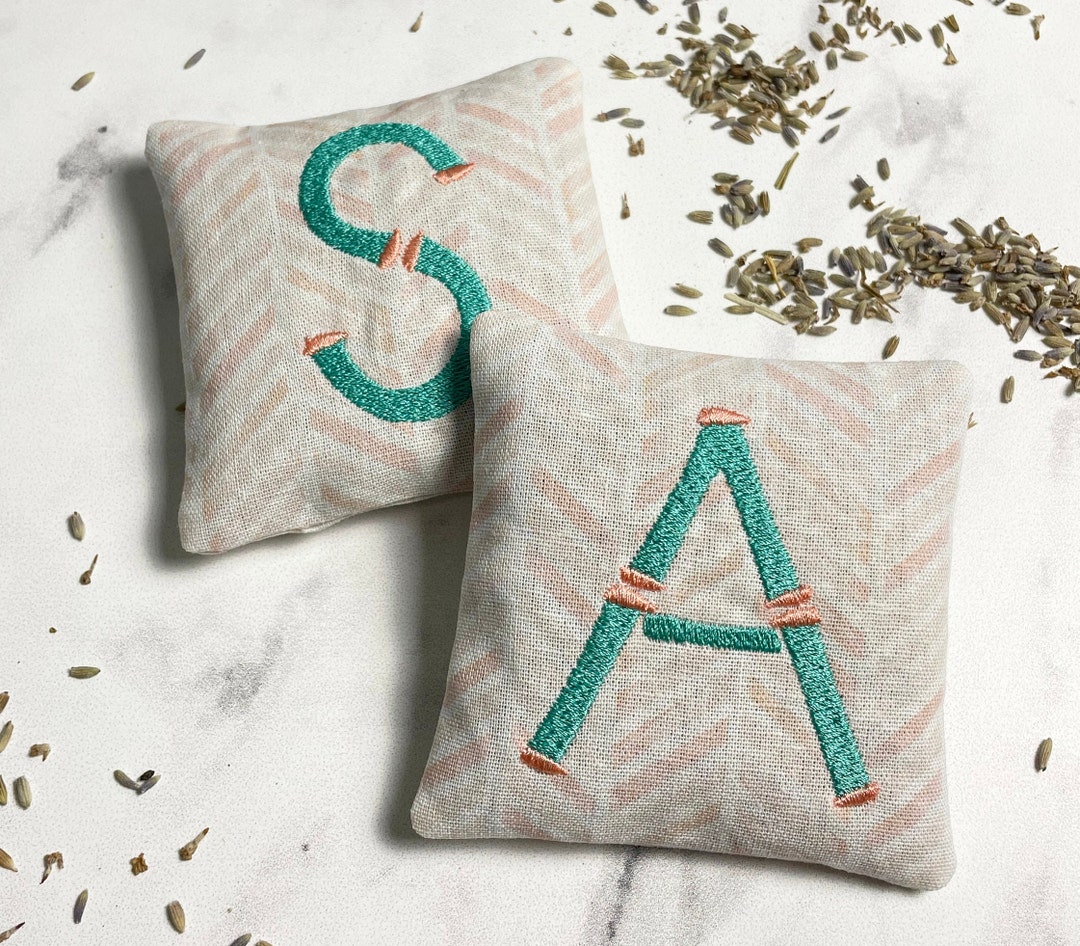 Personalized Lavender Sachet, Handmade, Initial Monogram, Custom Gift ...