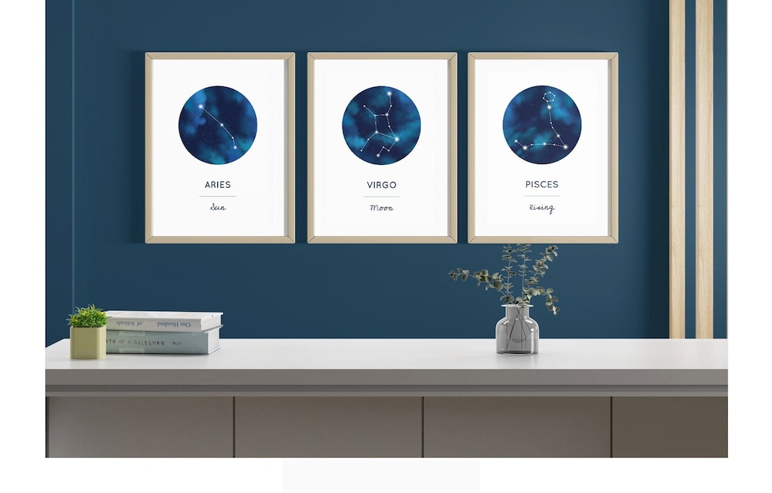 Custom Zodiac Sun Moon Rising Prints DIGITAL DOWNLOAD Zodiac - Etsy