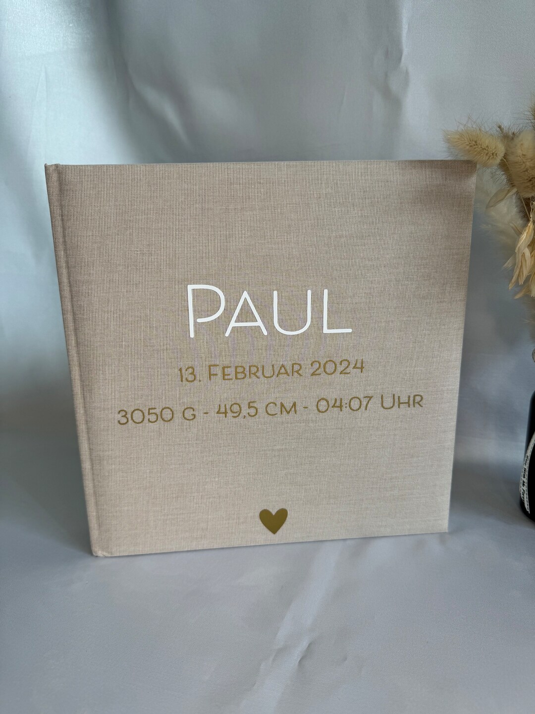 Personalized Linen Photo Album / Photo Album Names / Baby Album With ...