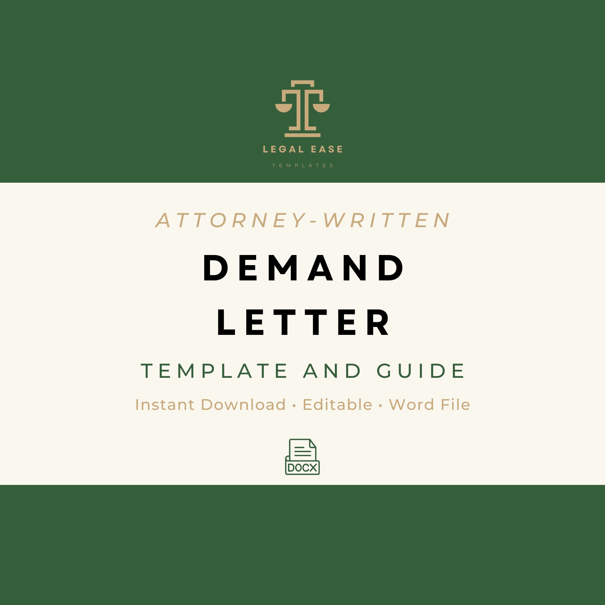 Demand Letter | Legal Template | Attorney-written | Pro Se Form ...