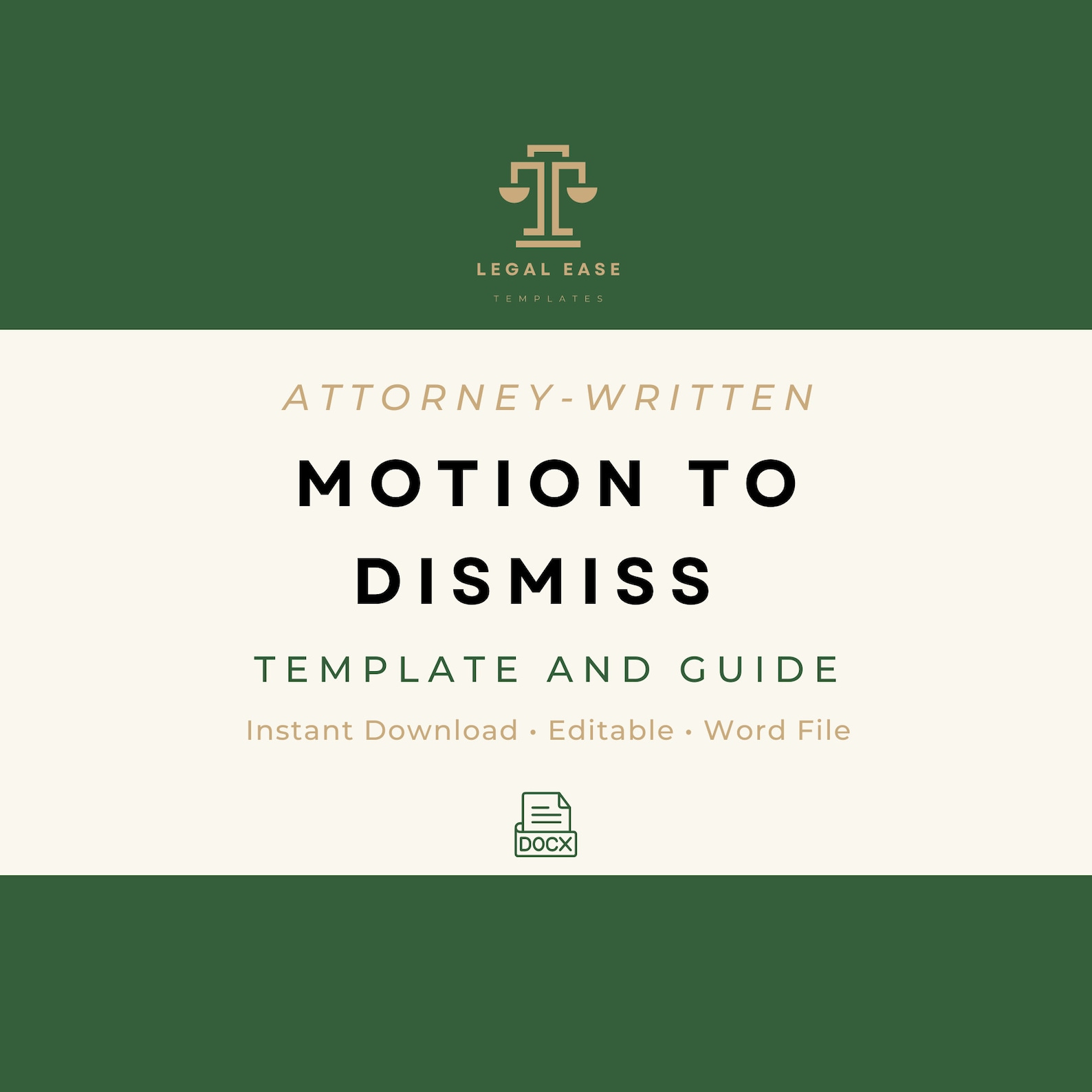 Motion to Dismiss | Legal Template | Attorney-written | Pro Se Form ...