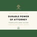 Durable Power of Attorney| Legal Template | Attorney-written | Pro Se ...