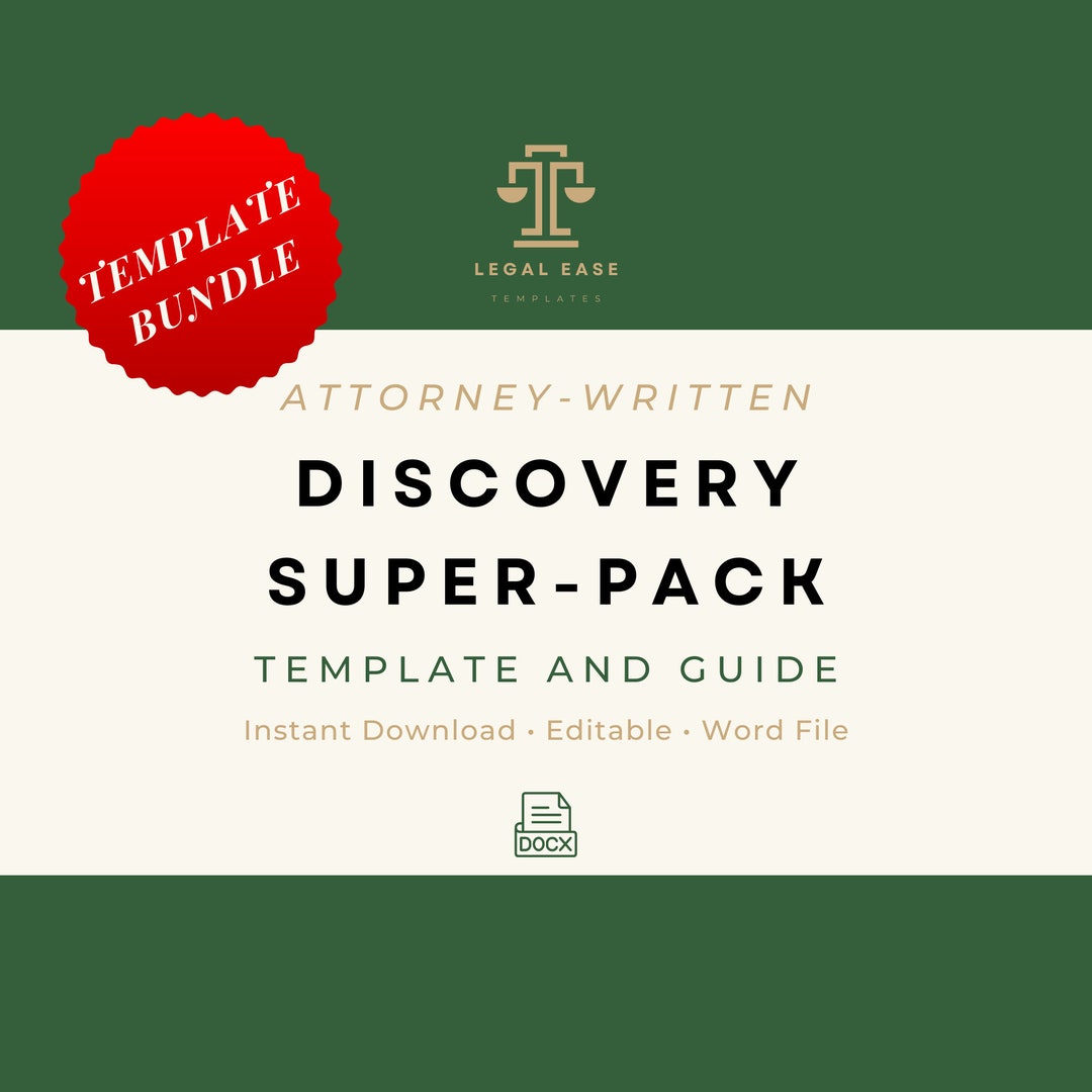 Defendant’s Discovery Super-pack Collection | Discovery Legal Templates ...