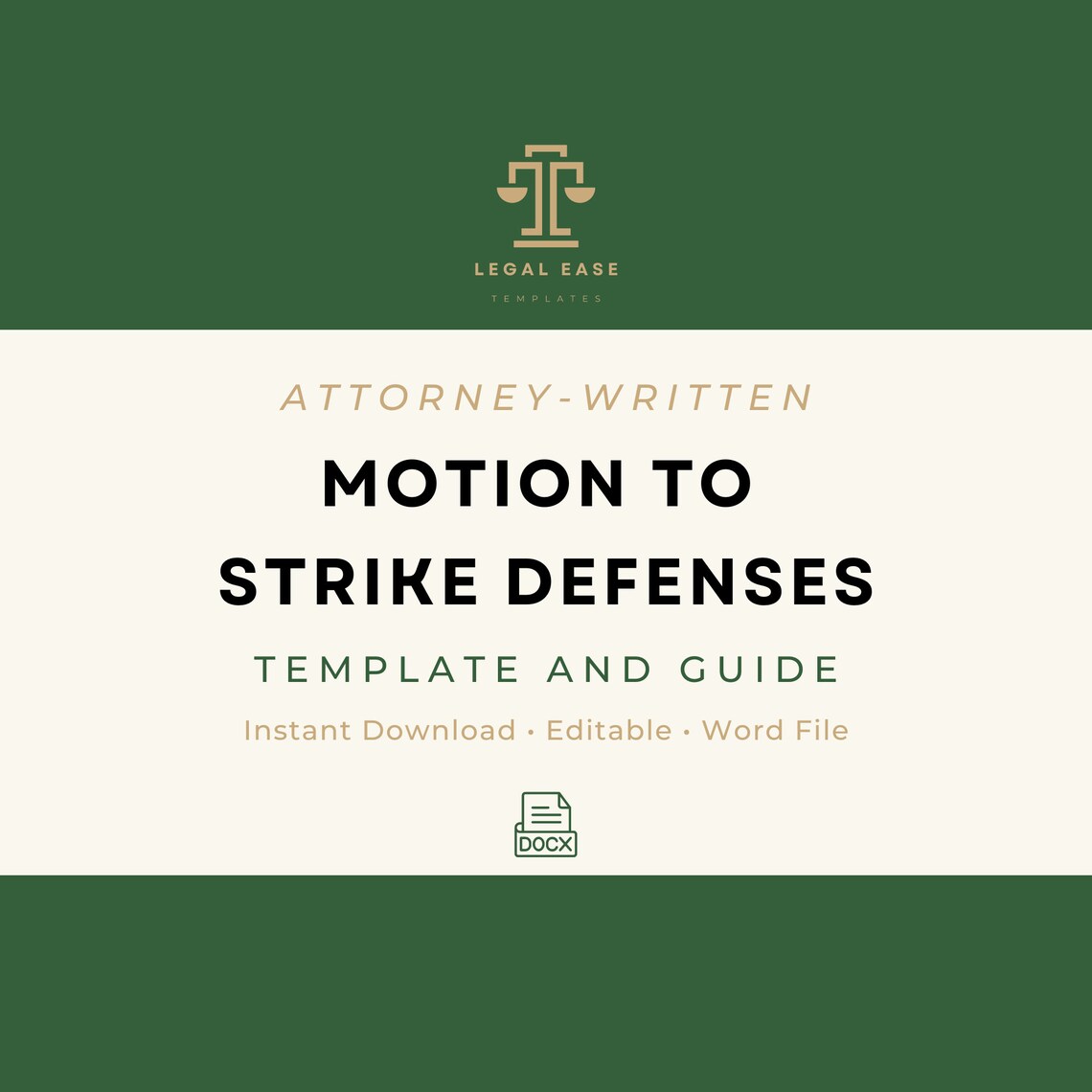 Motion to Strike Defenses | Legal Template | Attorney-written | Pro Se ...