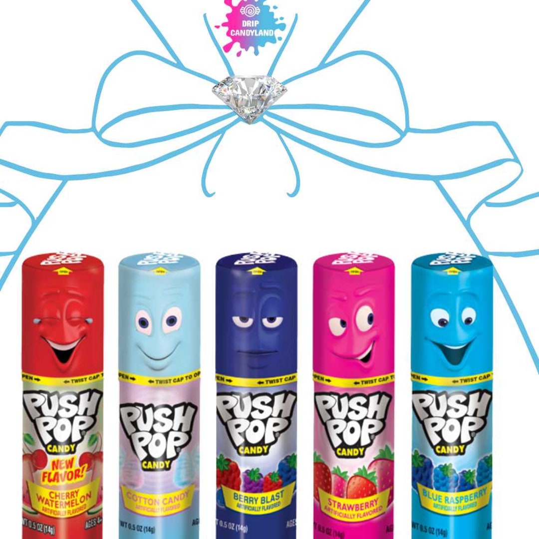 Push Pop Candy 5 Pack Exploding With Flavorful Fun Etsy