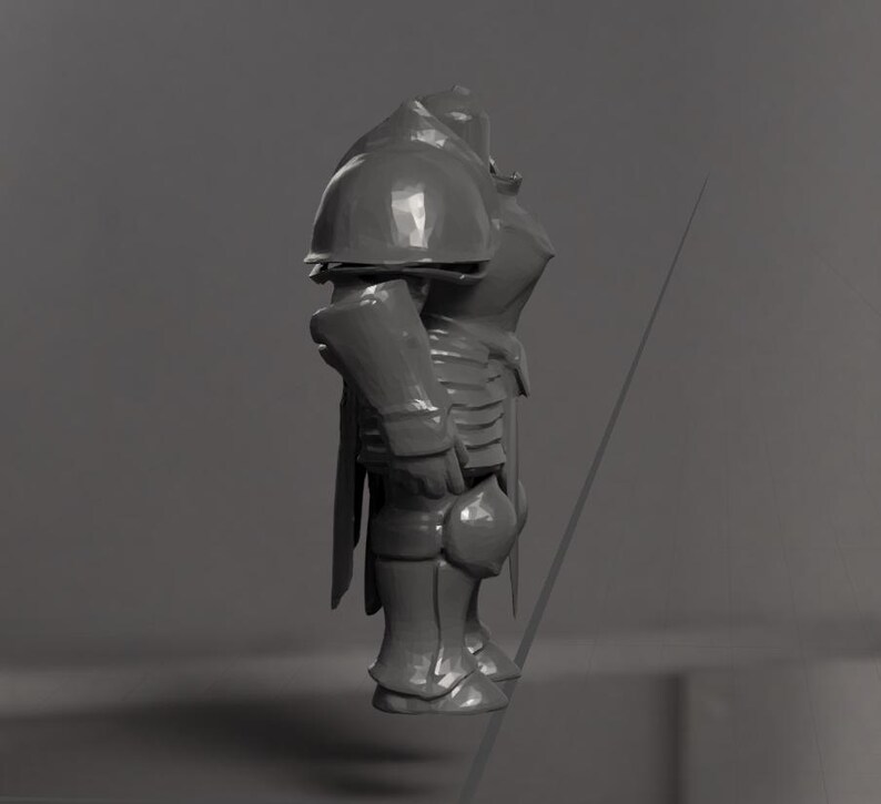 Large Armored Knight STL File 3D Printable Fantasy People large ...