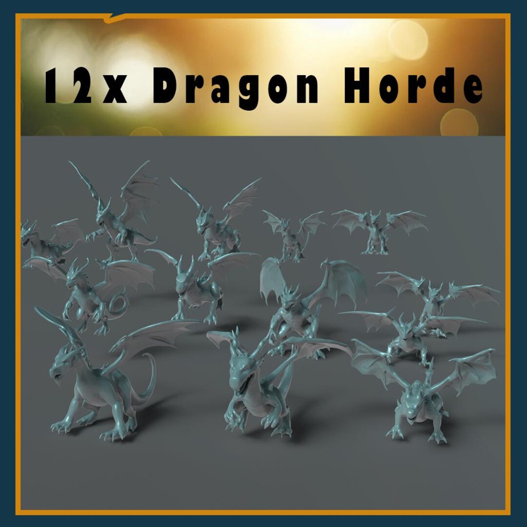 Dragon Horde STL Bundle - Army Horde Sized Bundle - D&D - Tabletop ...