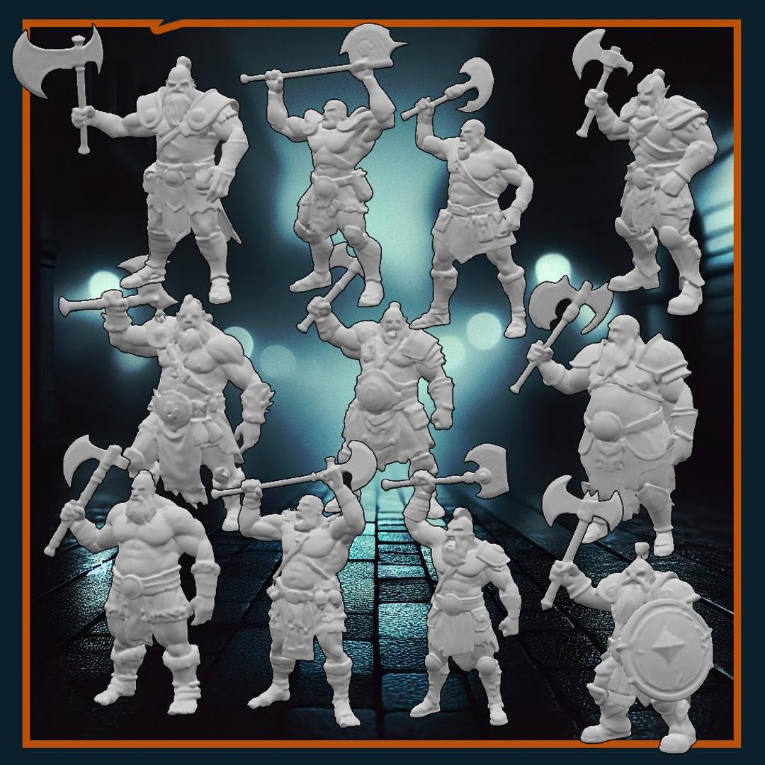 Barbarian Horde STL Bundle - Army Sized Bundle - D&D - Tabletop - Group ...