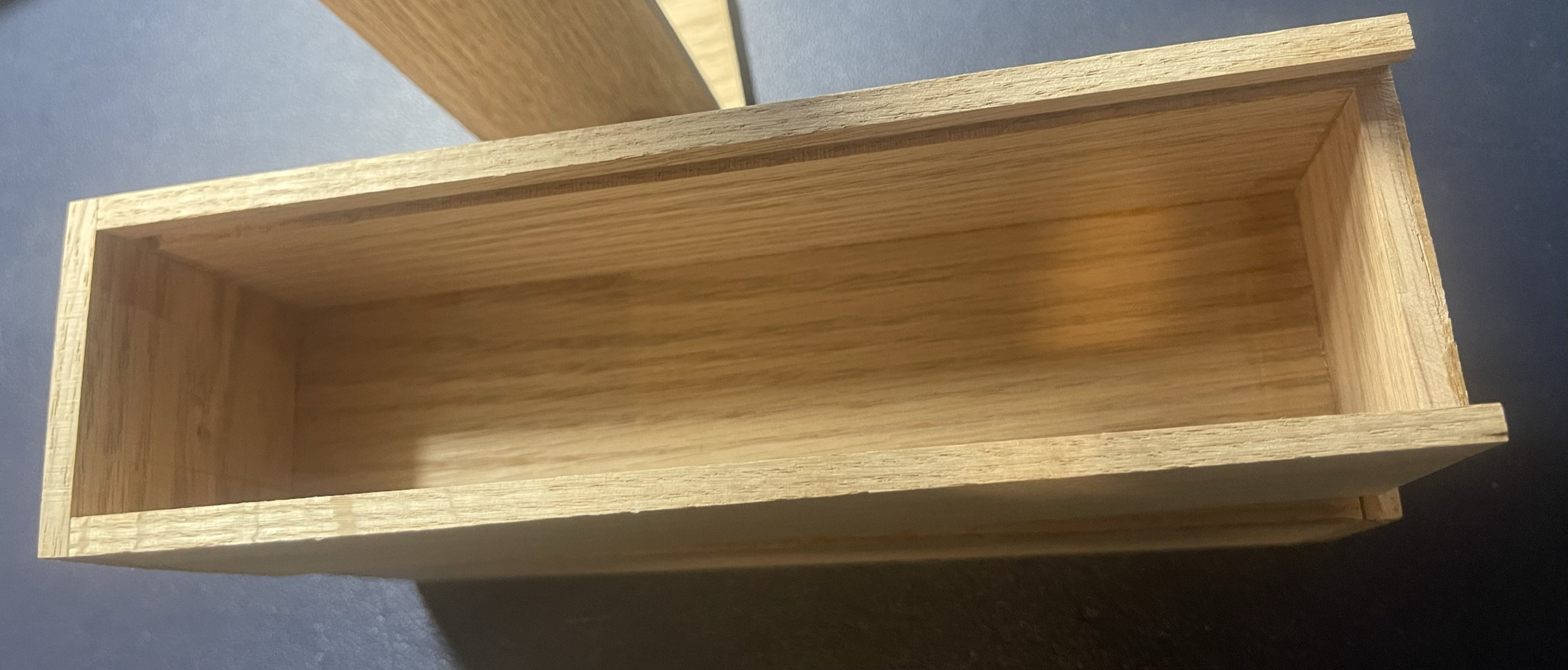 Handmade Oak Box: Rustic Sliding Lid Storage - Etsy