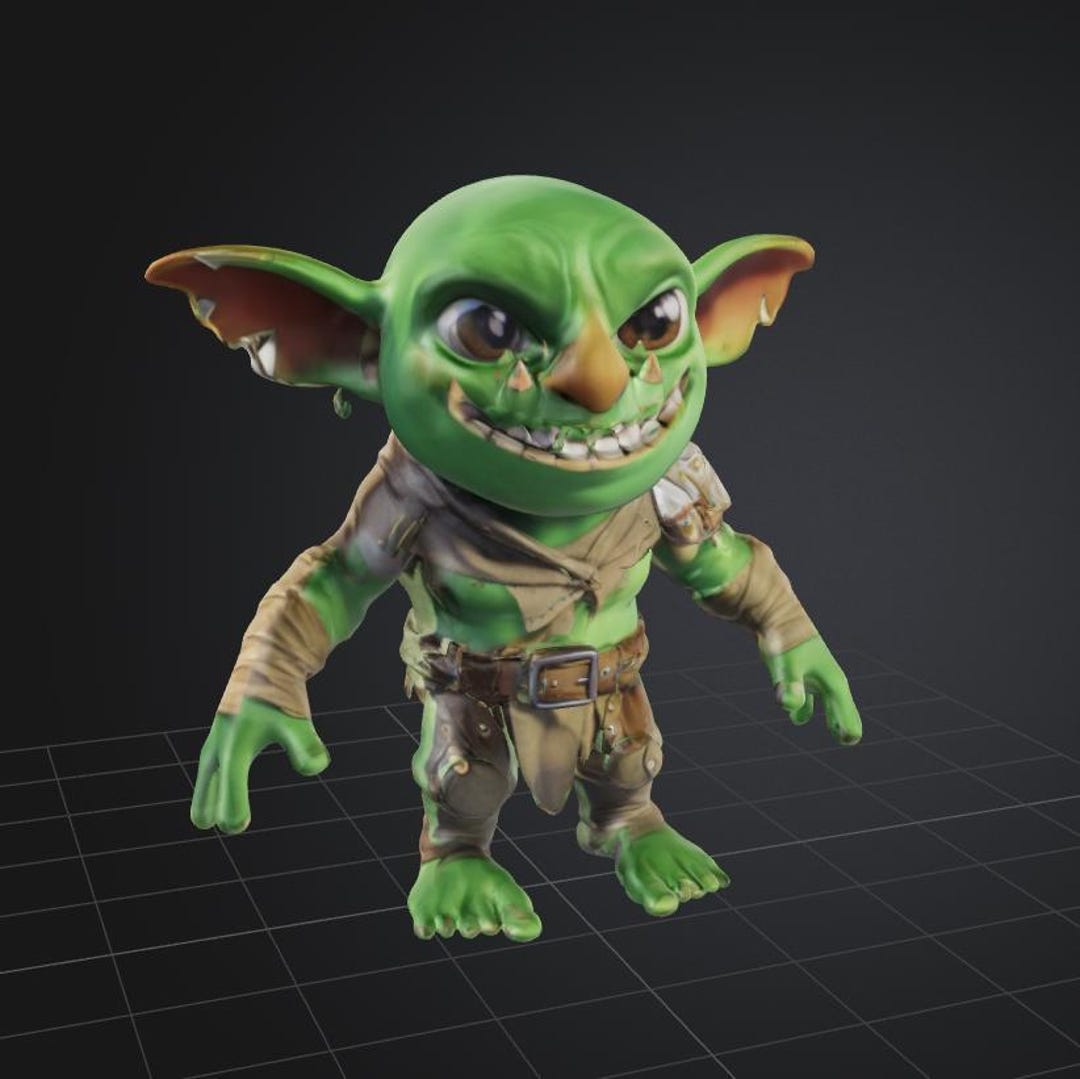 Goblin STL File for 3D Printing Digital Download of Ratty Armor Goblin ...