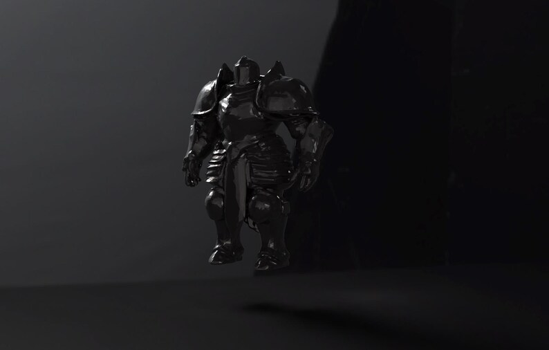 Large Armored Knight STL File 3D Printable Fantasy People large ...